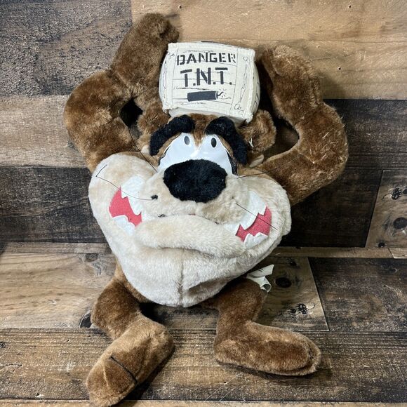 Warner Bros. | Toys | Vtg Looney Tunes Tasmanian Devil Taz Stuffed ...